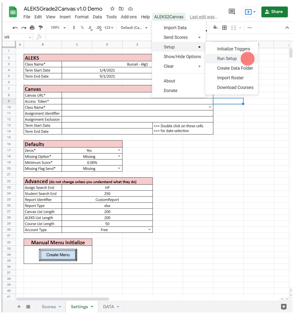 Running the Setup | BunzApps Knowledge Base